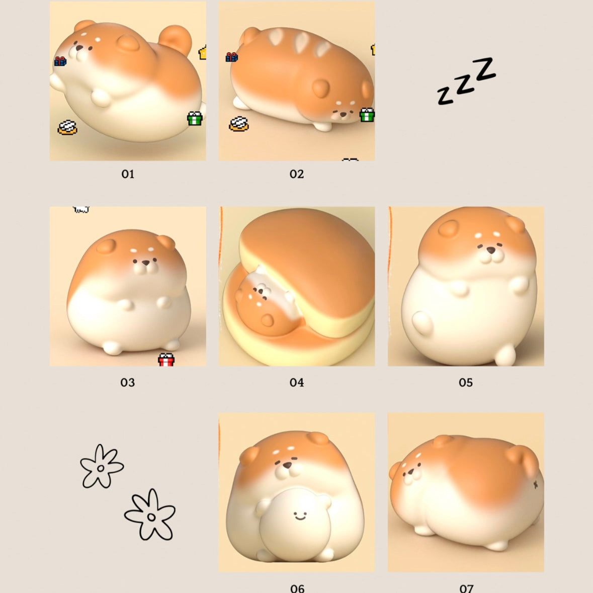 Shiba Bakery Bread Squishy Series – taketherare